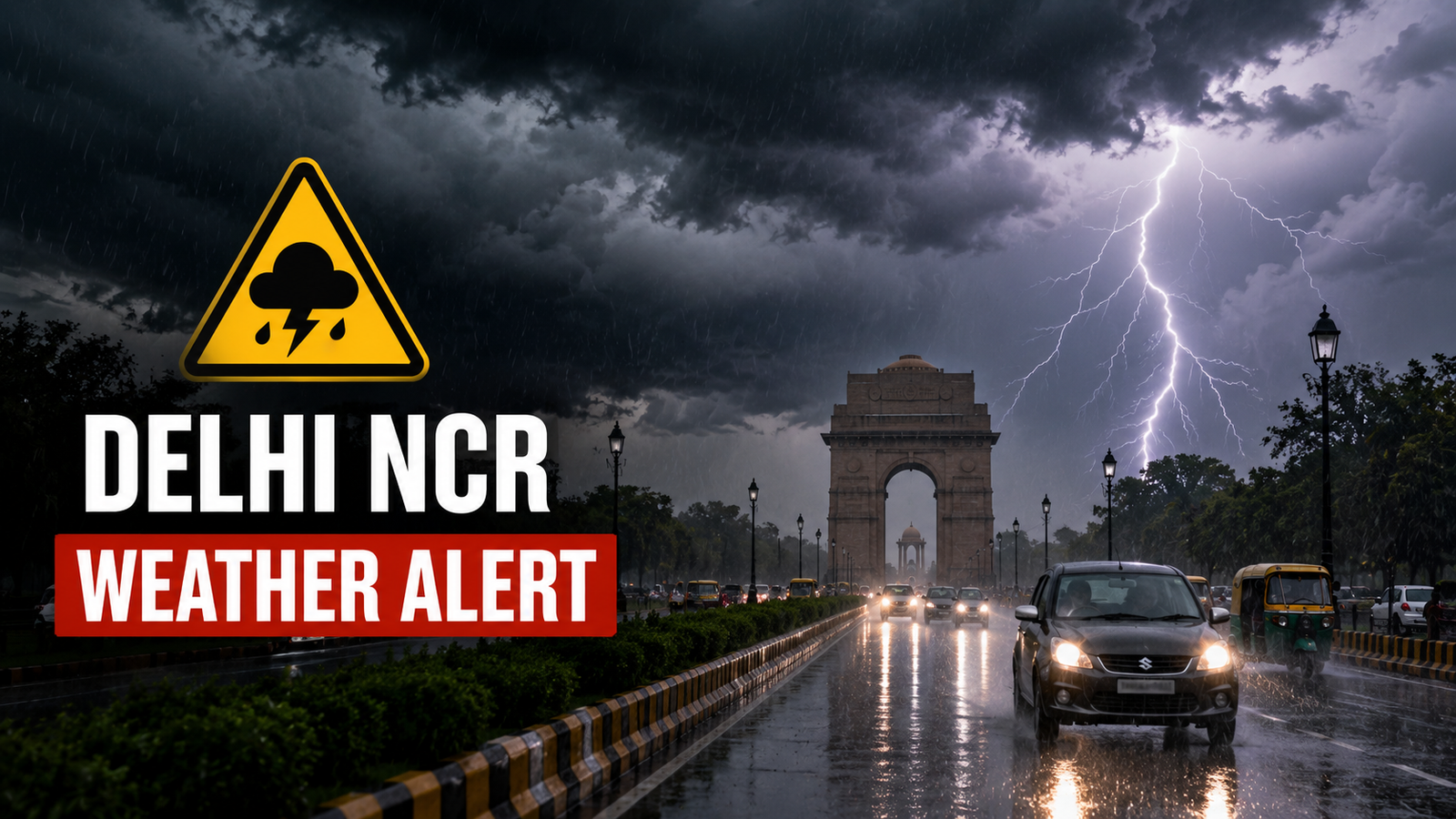 Delhi NCR Weather Alert: 5 Key Updates as IMD Issues Red Alert for Rain